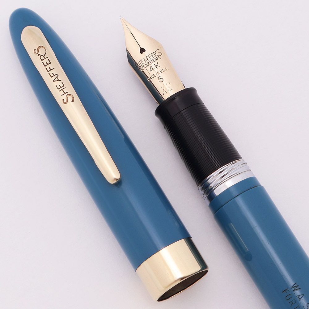 Sheaffer Admiral Snorkel (1950s) - Pastel Blue, Extra-Fine 14k Nib ...