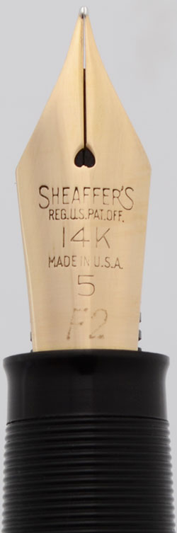 Sheaffer Admiral Snorkel (1950s) - Grey, Fine 14k Semi-Flex #5 Nib ...