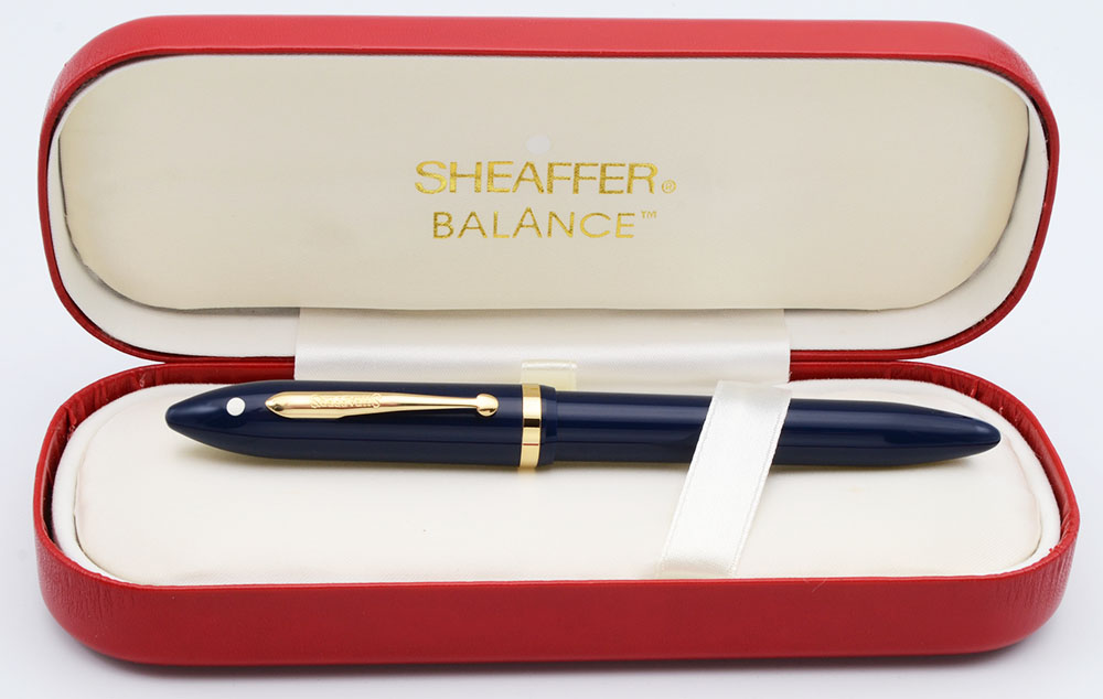 Sheaffer Balance II Fountain Pen - Navy Blue Resin, C/C, Fine 18k ...