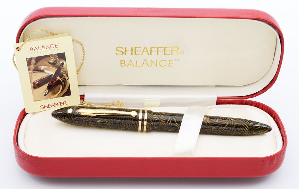 Sheaffer Levenger Balance II SE Fountain Pen (1997-99) - Tiger Eye, C/C ...
