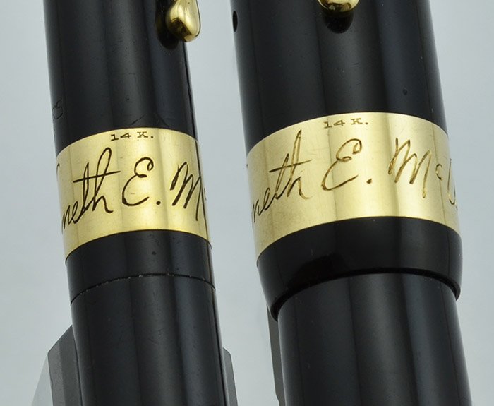 Sheaffer Balance Autograph Fountain Pen Set - Black, 14k Gold Bands and ...