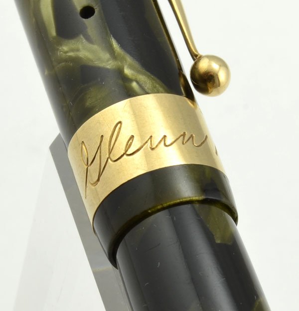 Sheaffer Balance Autograph - Full Size, Green Marble, Solid 14k Trim ...