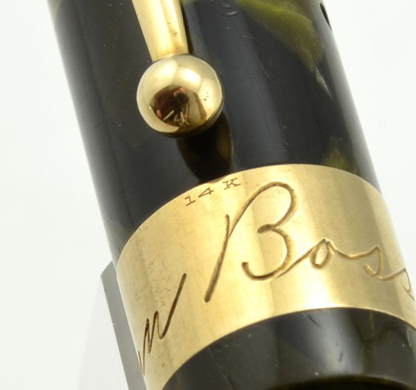 Sheaffer Balance Autograph - Full Size, Green Marble, Solid 14k Trim ...