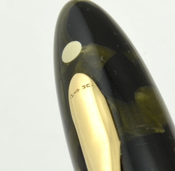 Sheaffer Balance Autograph - Full Size, Green Marble, Solid 14k Trim ...