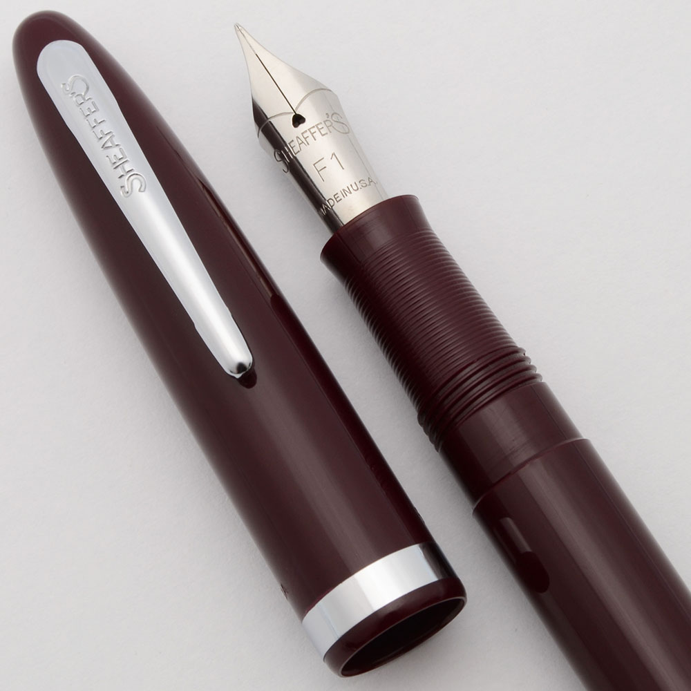 Sheaffer Cadet Fountain Pen (1953-63) - Burgundy w/Chrome Plated Trim ...