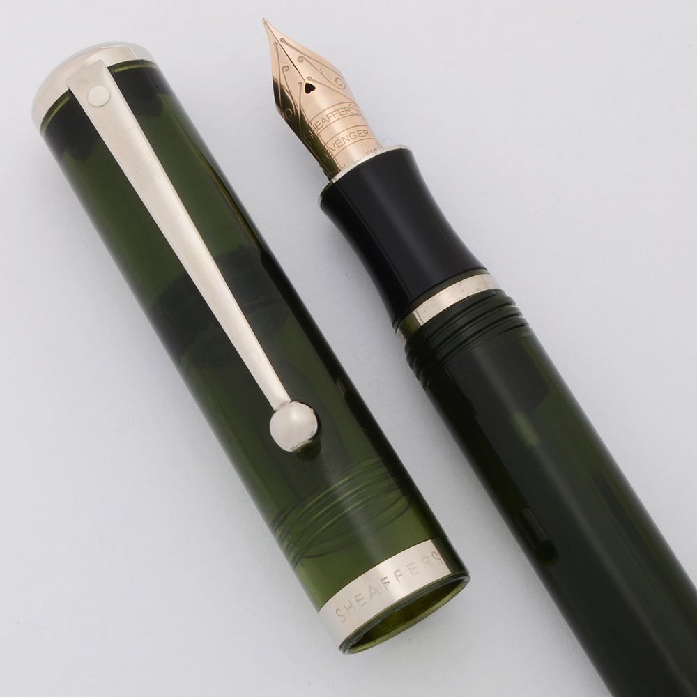 Sheaffer Levenger Connaisseur Fountain Pen (1998) - Green, C/C Filler ...