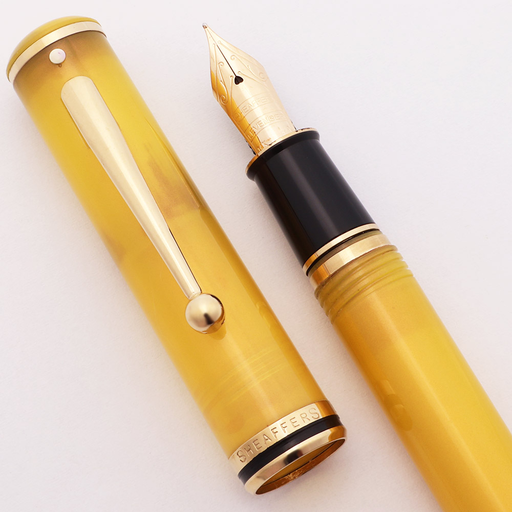 Sheaffer Levenger Connaisseur Fountain Pen (1998) - Caribbean Yellow w ...