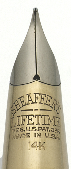 Sheaffer Crest Fountain Pen (1940s) - Black w Gold Stepped Line Cap ...