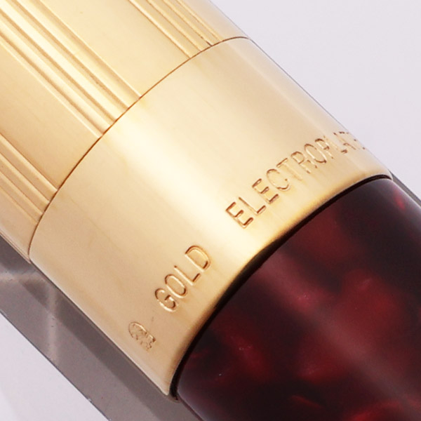 Sheaffer Crest (Reissue) Ballpoint Pen (1994) - Red Opalite w Gold ...