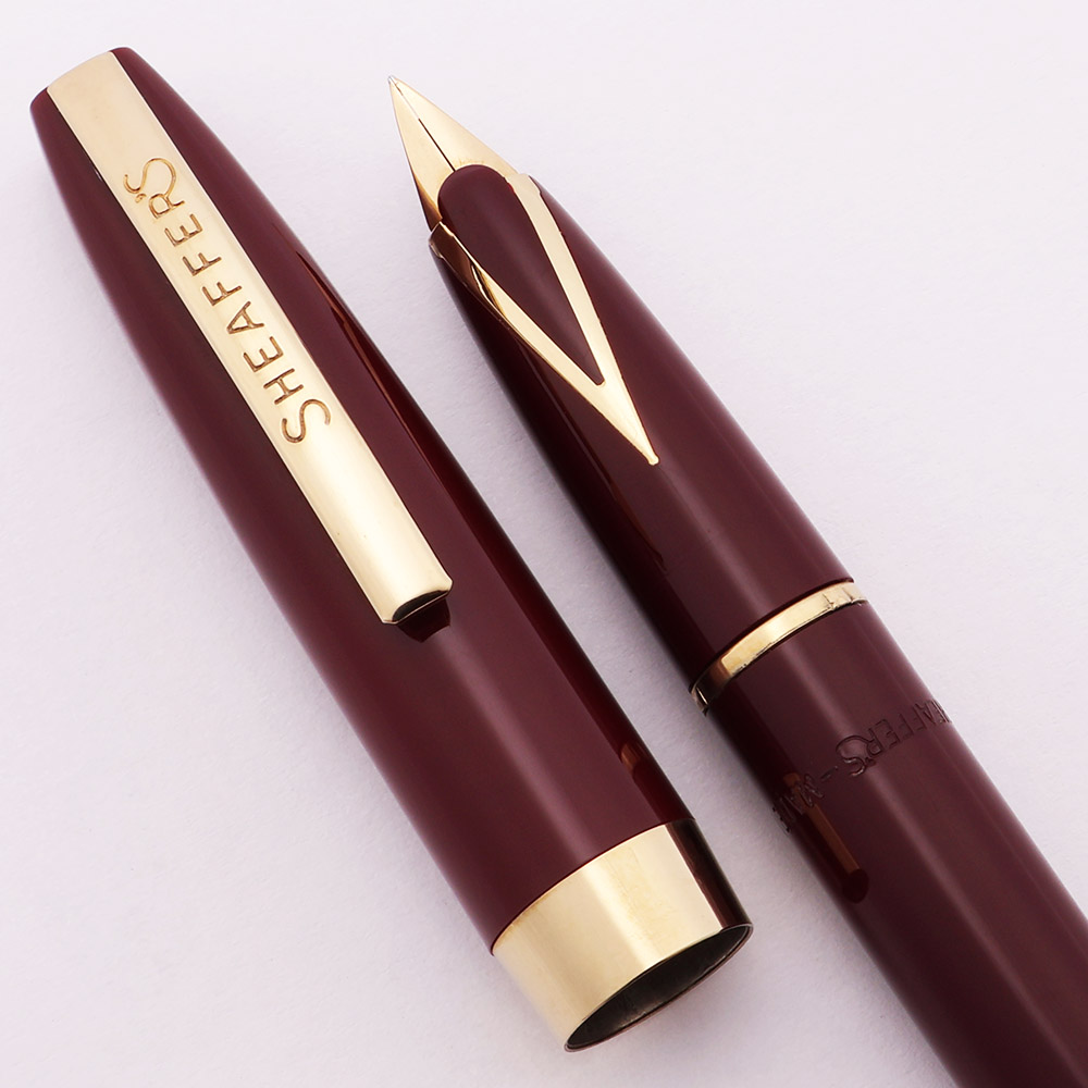 Sheaffer 800 "Dolphin" Fountain Pen Set - Burgundy, Touchdown Version ...