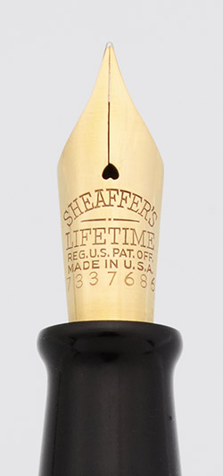 Sheaffer Lifetime Flat Top - Ring Top, Two Cap Bands, Black Permanite ...