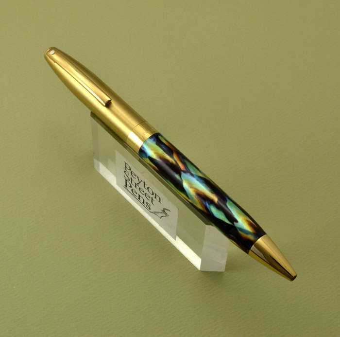 Sheaffer Lergacy Ballpoint Pen - Prototype, "Peacock" Barrel, Gold Trim ...