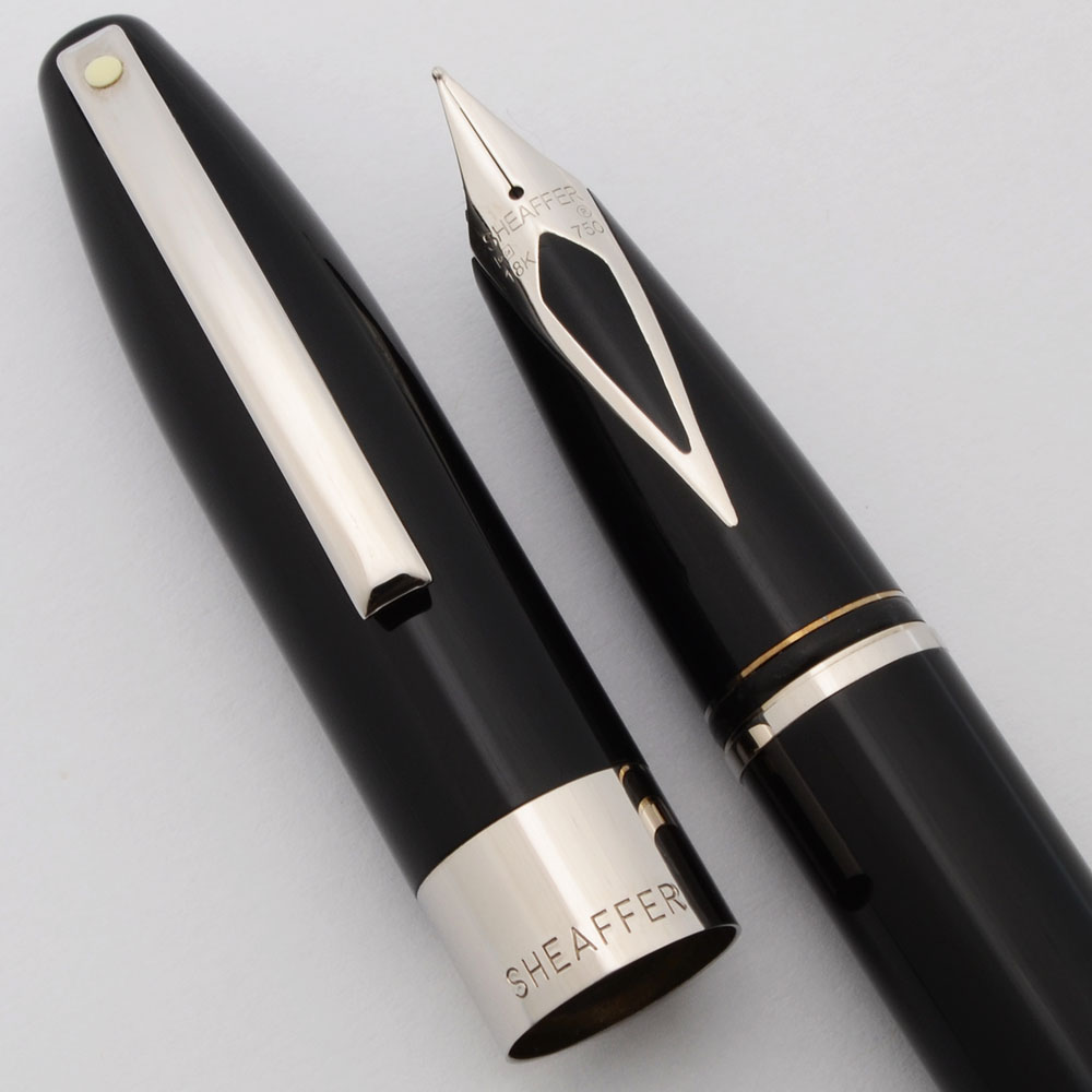 Sheaffer Legacy Heritage Fountain Pen - Black w/Palladium Trim, C/C ...