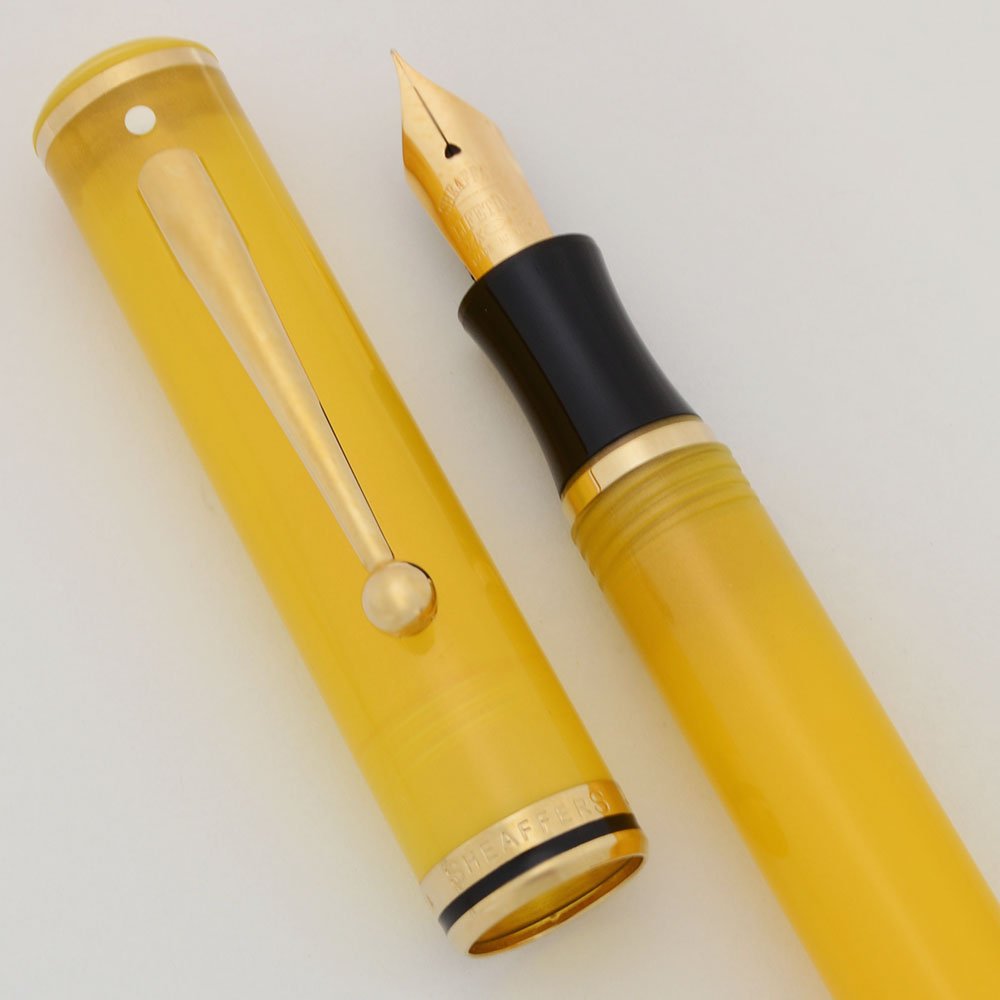 Sheaffer Levenger Connaisseur Fountain Pen (1998) - Caribbean Yellow, C ...