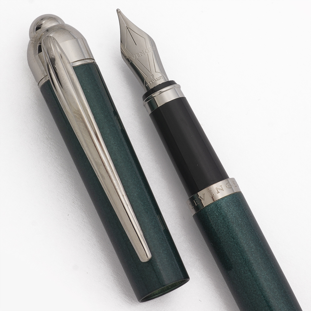 Sheaffer Levenger Fountain Pen - Metallic Teal w/GT, C/C, Fine Steel ...