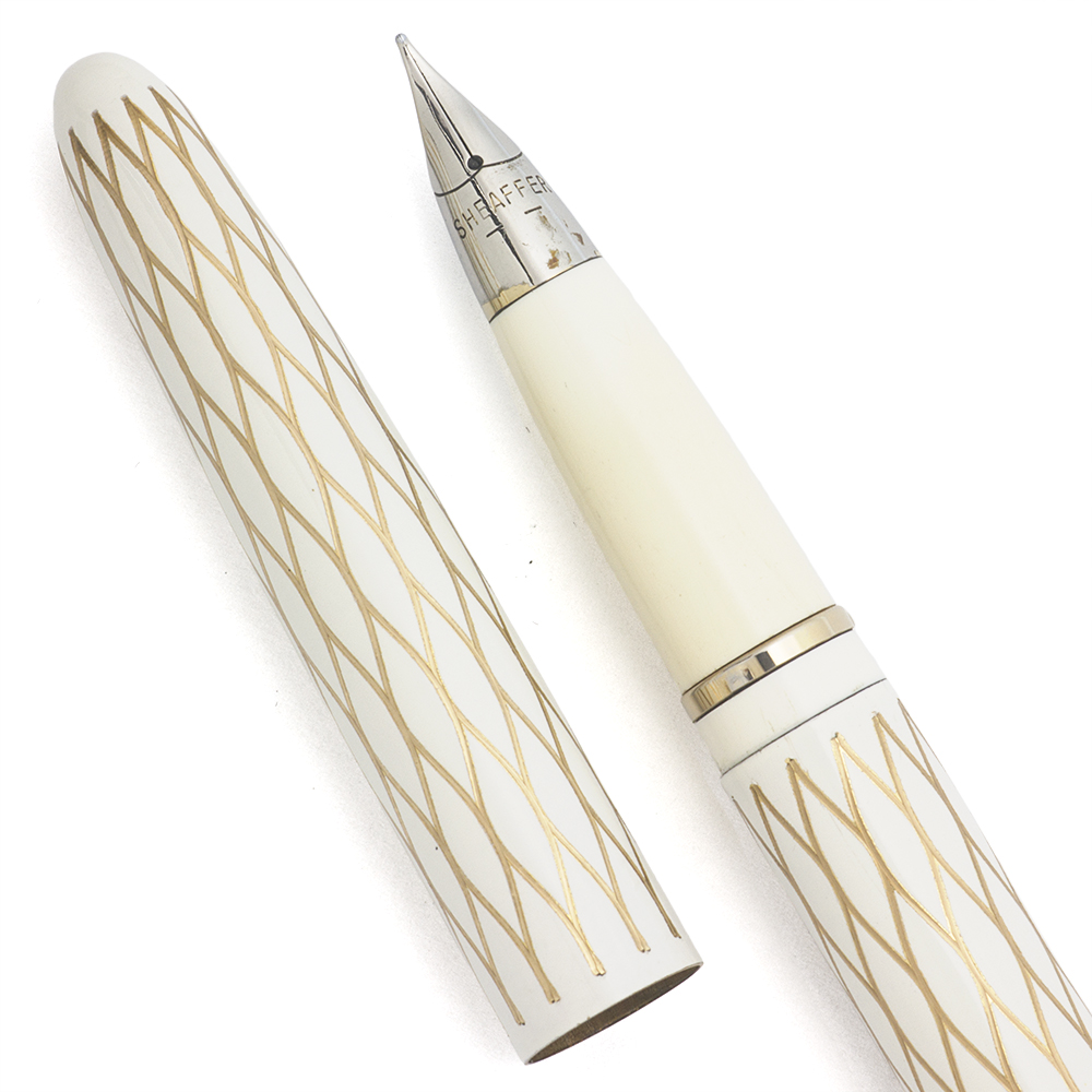 Lady Sheaffer X Skripsert Fountain Pen & Pencil Set (1959) - Ivory Gold ...