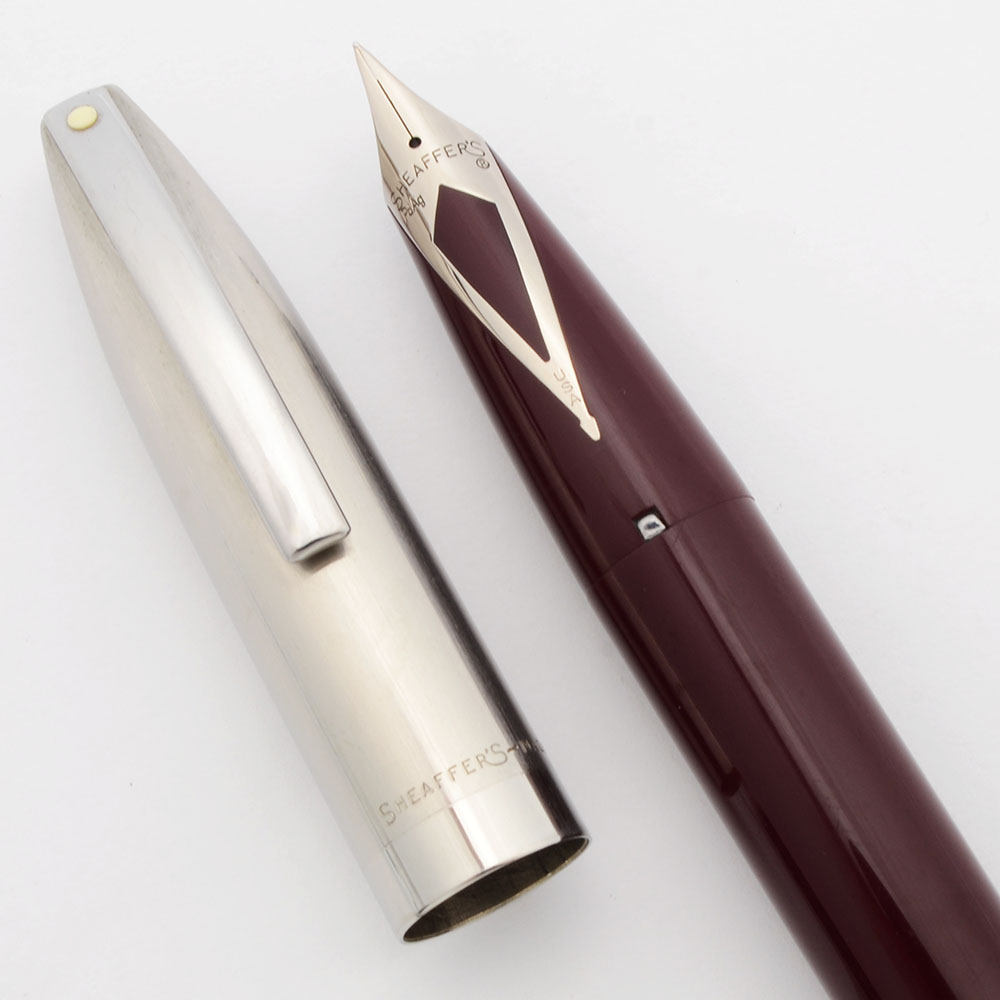 Sheaffer PFM II - Burgundy with Steel Cap, Snorkel, Fine PdAg Nib ...