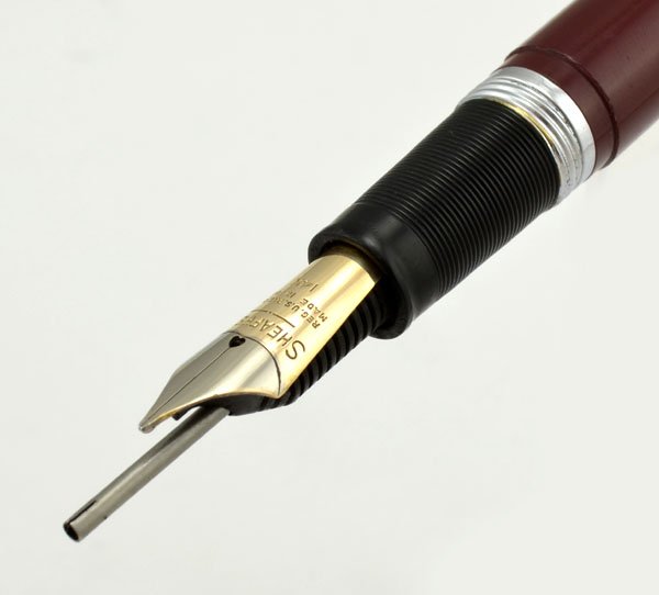 Sheaffer Saratoga Snorkel 1950s - Burgundy, Medium (Very Nice, Restored ...
