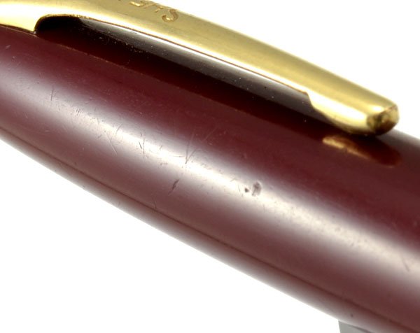 Sheaffer Saratoga Snorkel 1950s - Burgundy, Medium (Very Nice, Restored ...