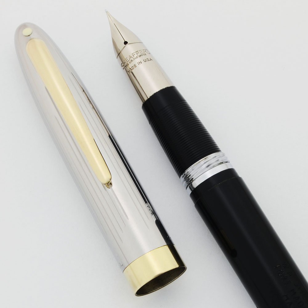 Sheaffer Clipper Snorkel Fountain Pen Pencil Set - Black, Extra Fine ...