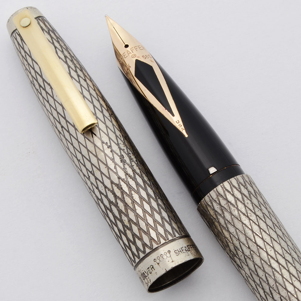 Sheaffer Silver Imperial 2-Piece Set - Sterling Diamond Design, Fine ...