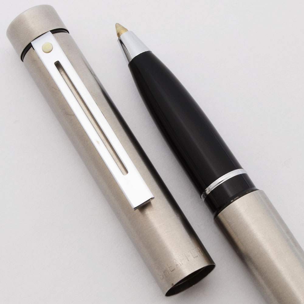 Sheaffer TARGA 1001 Rollerball Pen (Early Version) - Brushed Chrome ...