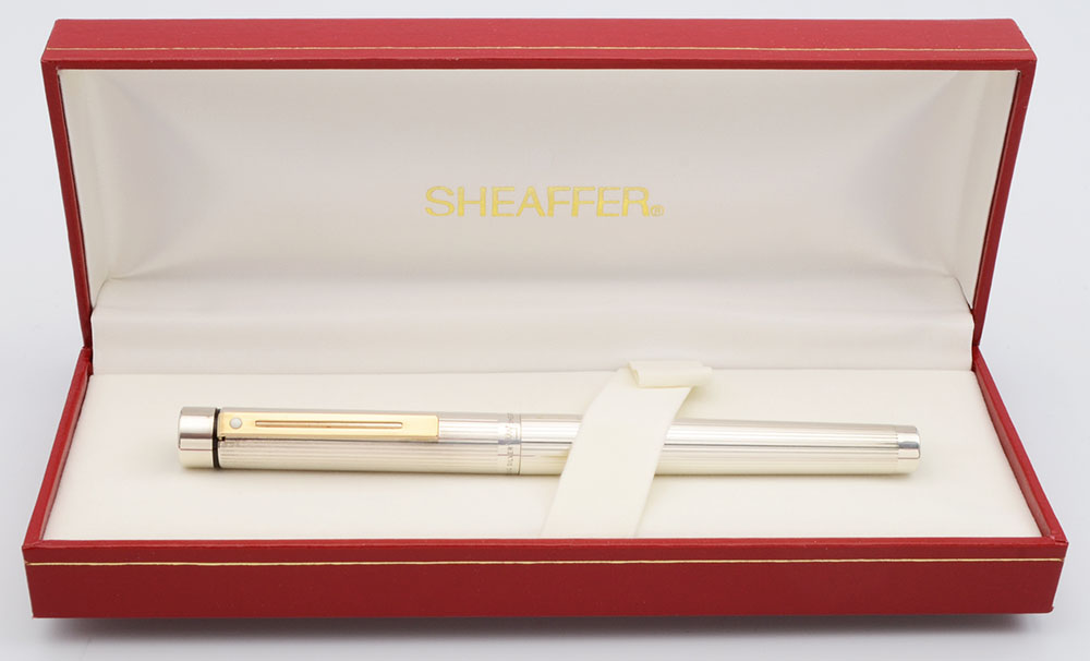 Sheaffer TARGA 1004x Fountain Pen (1976-80) - Sterling Silver Lined w ...