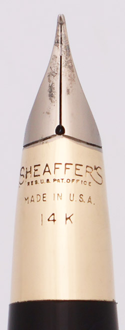 Sheaffer Valiant Snorkel (1950s) - Black w/Gold Trim, Fine 14k Nib ...