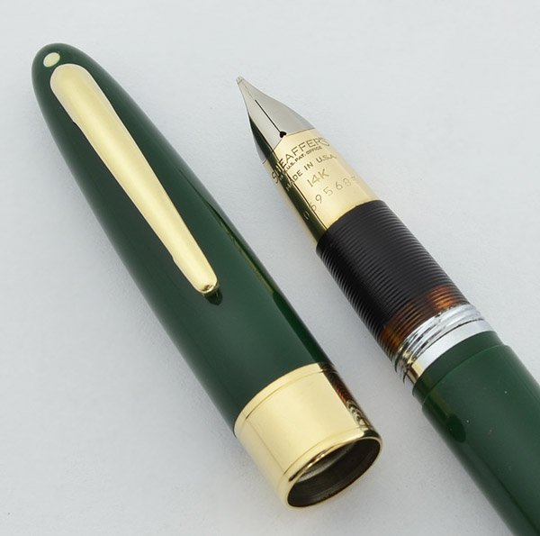 Sheaffer Valiant Fountain Pen Set - Fat Touchdown, Green, Medium ...