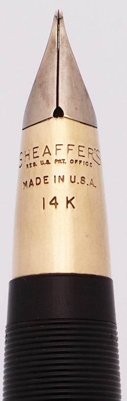 Sheaffer Valiant Snorkel (1950s) - Black w Gold Trim, 14k Medium Nib ...