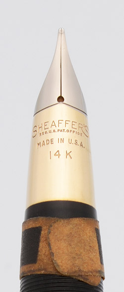 Sheaffer Valiant Snorkel (1950s) - Black w/Gold Trim, Medium 14k Nib ...