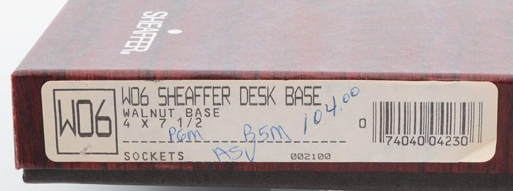 Sheaffer W06 Fountain Pen and Ballpoint Desk Set - Brown with Solid ...