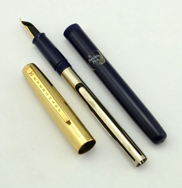 Eversharp Slim Ventura Fountain Pen - Blue with GF Cap, 14k Flexible ...