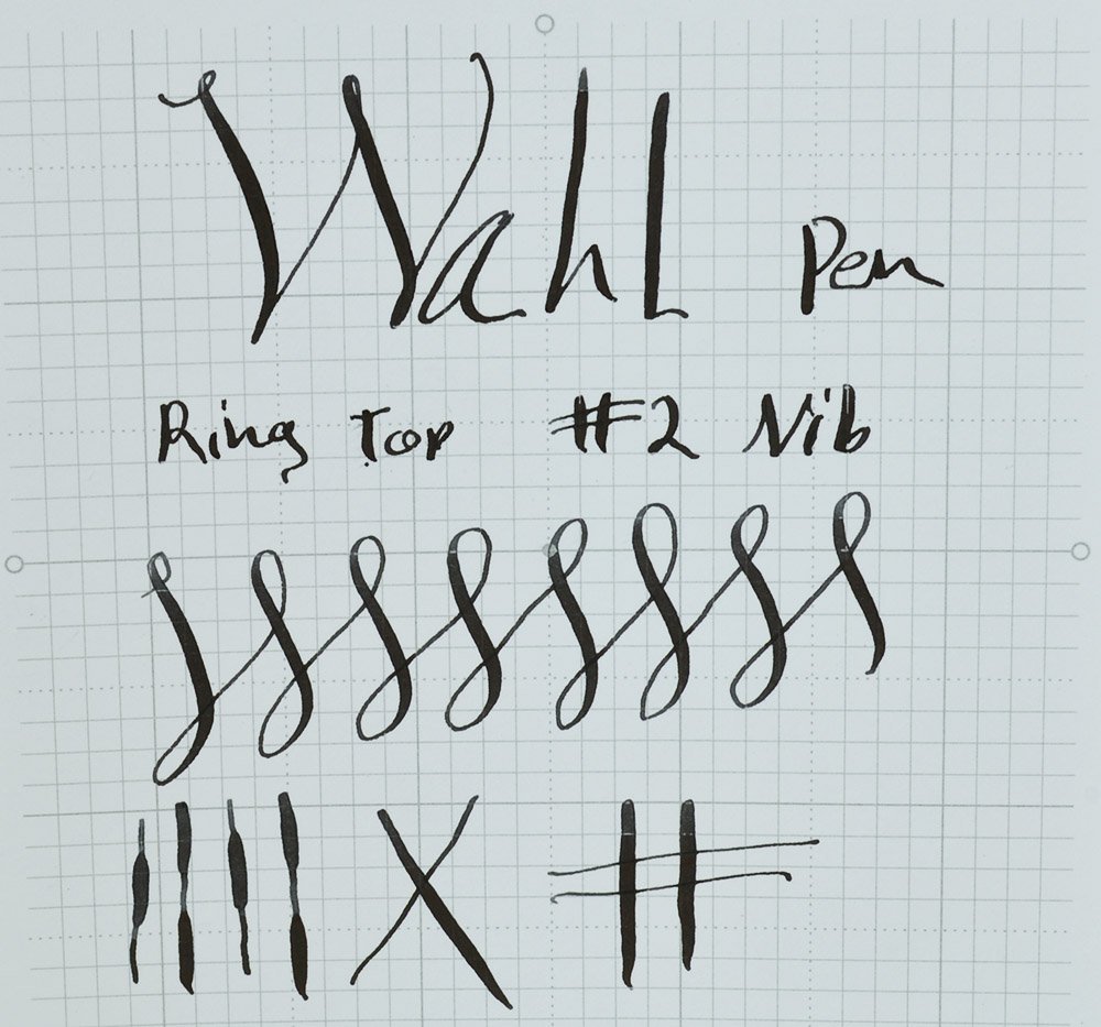 Wahl Early Small Fountain Pen - Green Marble, Full Flex Fine Wahl 2 Nib ...
