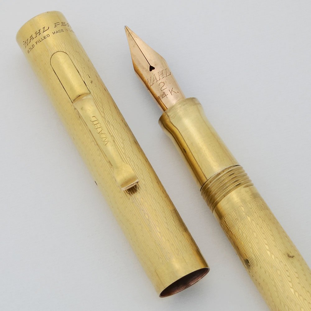Wahl #2 Fountain Pen and Pencil Set (1920s) - Full Size w Clips, Gold ...