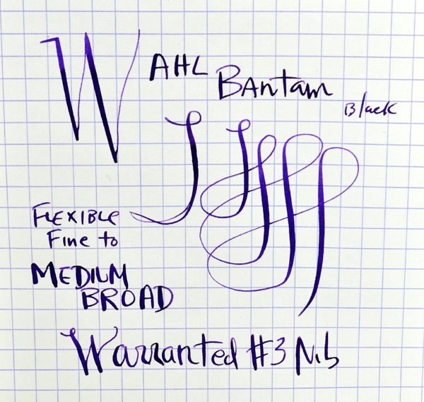 Wahl Eversharp Bantam Fountain Pen - Black, Lever Filler, #3 Warranted ...