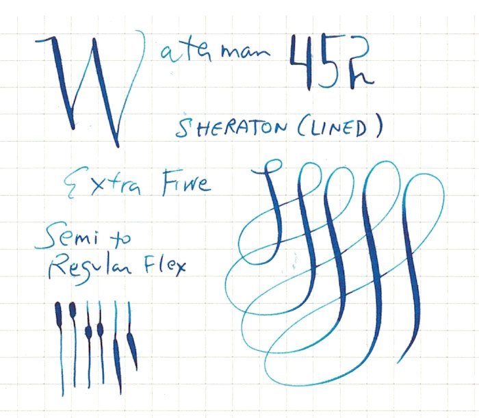 Waterman 452 Fountain Pen - Sheraton (Lined) Sterling, Flexible Extra ...