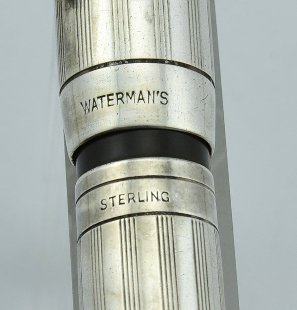 Waterman 452 Fountain Pen - Sheraton (Lined) Sterling, Flexible Extra ...