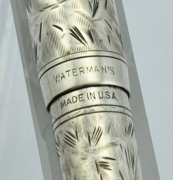 Waterman 452 1/2 V Fountain Pen - Fully Etched Sterling, Flexible Ideal ...