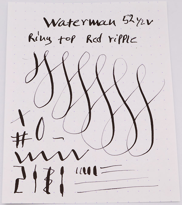 Waterman 52 1/2 V Ring Top Fountain Pen (1920s) - Red Ripple w GT ...