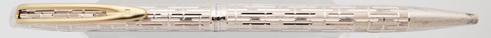 Waterman CF Crocodile Ballpoint Pen - Silver Stepped Pattern w/GT (Very ...