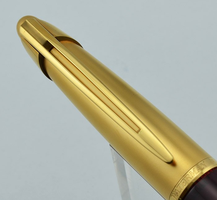 Waterman Edson Fountain Pen - Ruby Red, Fine 18k Nib (Near Mint in Box ...