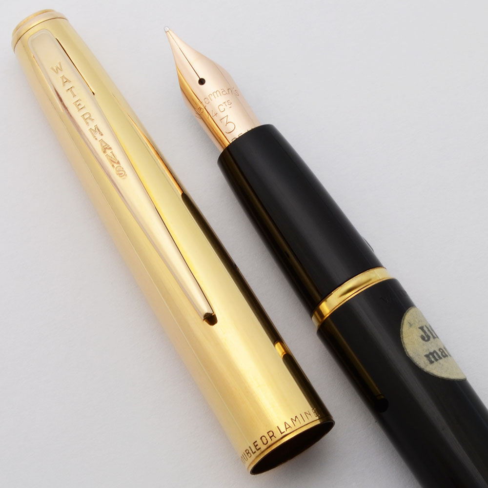 Waterman JIFmatic Masterpiece Fountain Pen (France, 1950s) - Black w GP ...