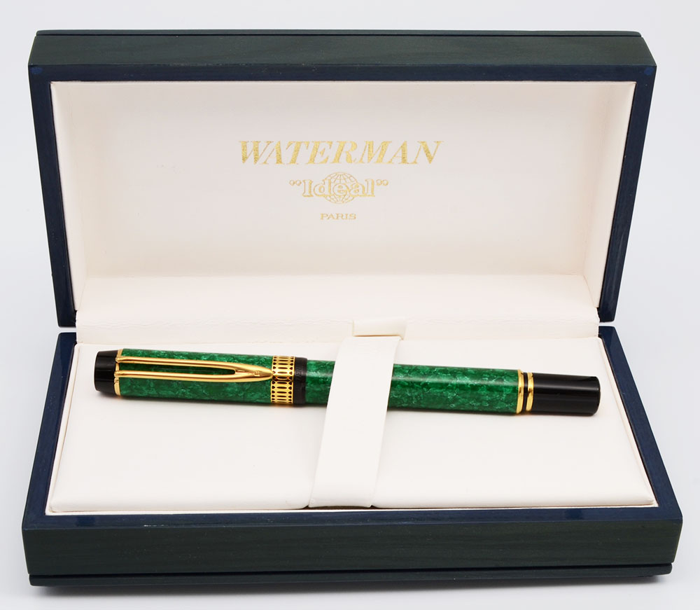 Waterman Patrician Fountain Pen (1990's) - Jade Green, Fine 18K Nib ...