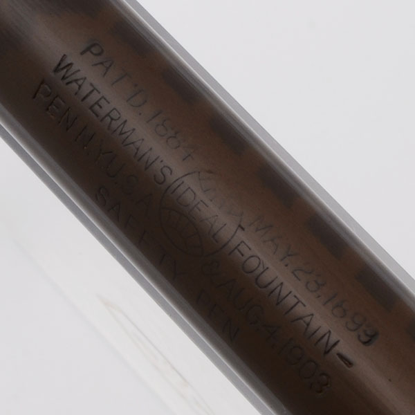 Waterman 42 Safety Pen - Black Chased Hard Rubber, No Clip, Fine ...