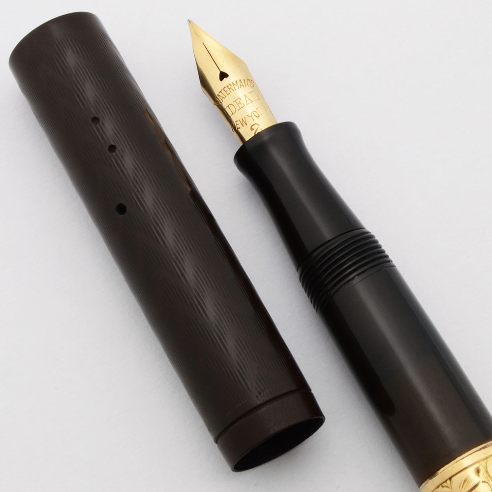 Waterman 52 Fountain Pen - BCHR, 2 Ornate Bands, Flexible Fine Nib ...