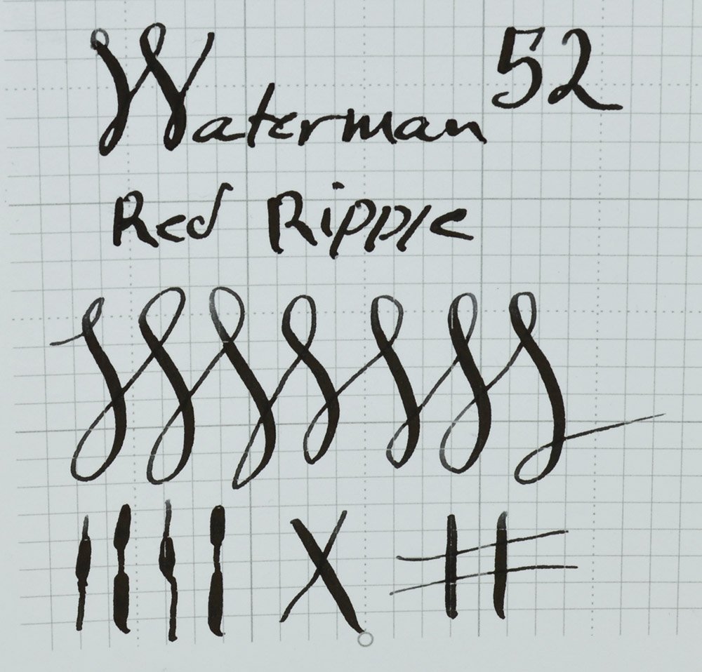Waterman 52 Red Ripple Fountain Pen - Flexible Medium Ideal Nib ...