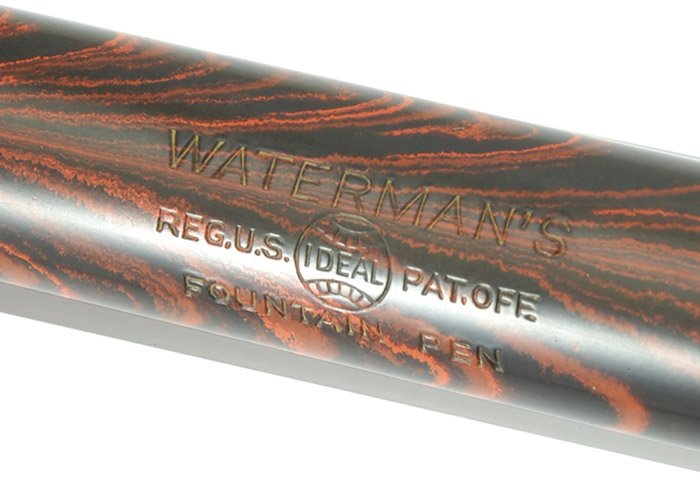 Waterman 55 Fountain Pen - Red Ripple, Gold Cap-Top, Medium Flexible #5 ...