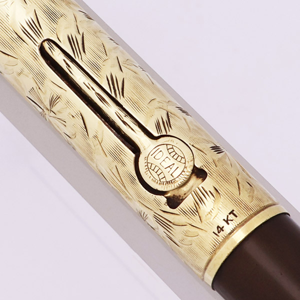 Waterman 552 1/2 Fountain Pen - 14k Gold Overlay, Hand Engraved Vine ...