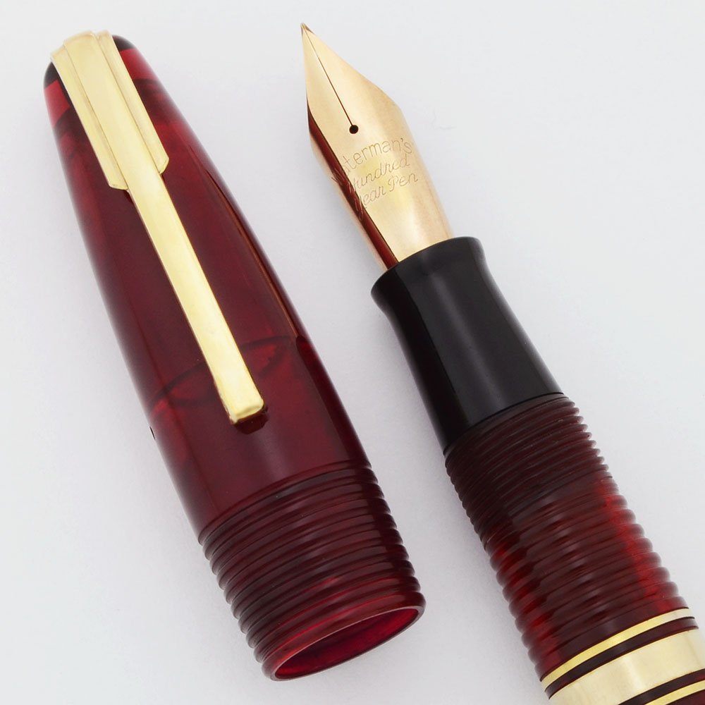 Waterman Hundred Year Pen Set (1940) - Standard Size, Red Transparent ...